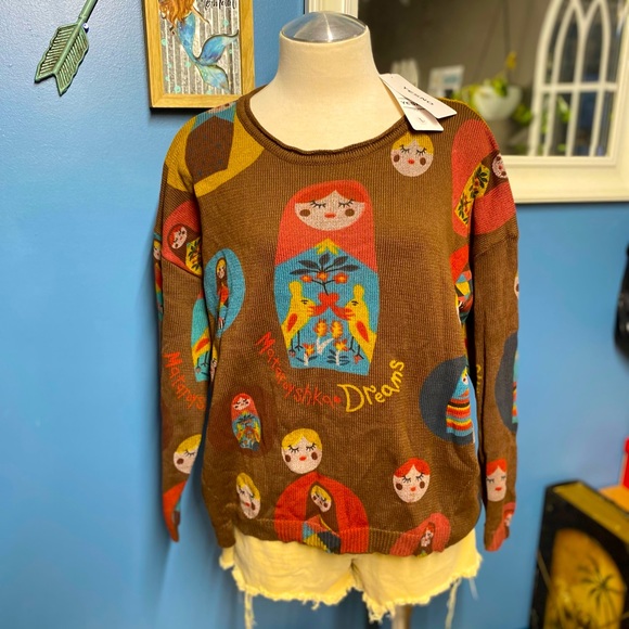 yesno | Sweaters | Nwt Yesno Mataroysaka Dreams Doll Sweater | Poshmark